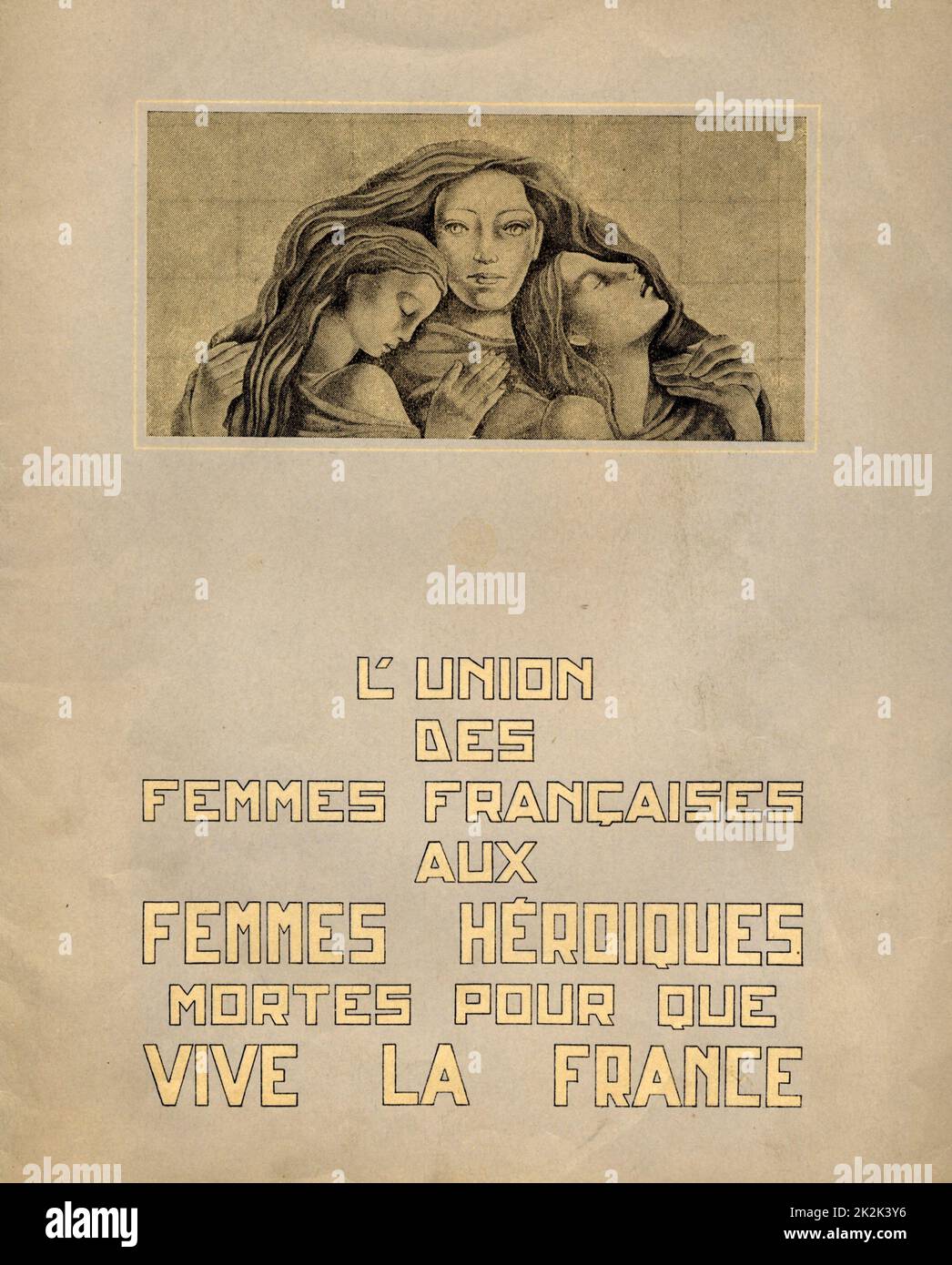 Cover of the register of the French Women Union dedicated to heroic ...
