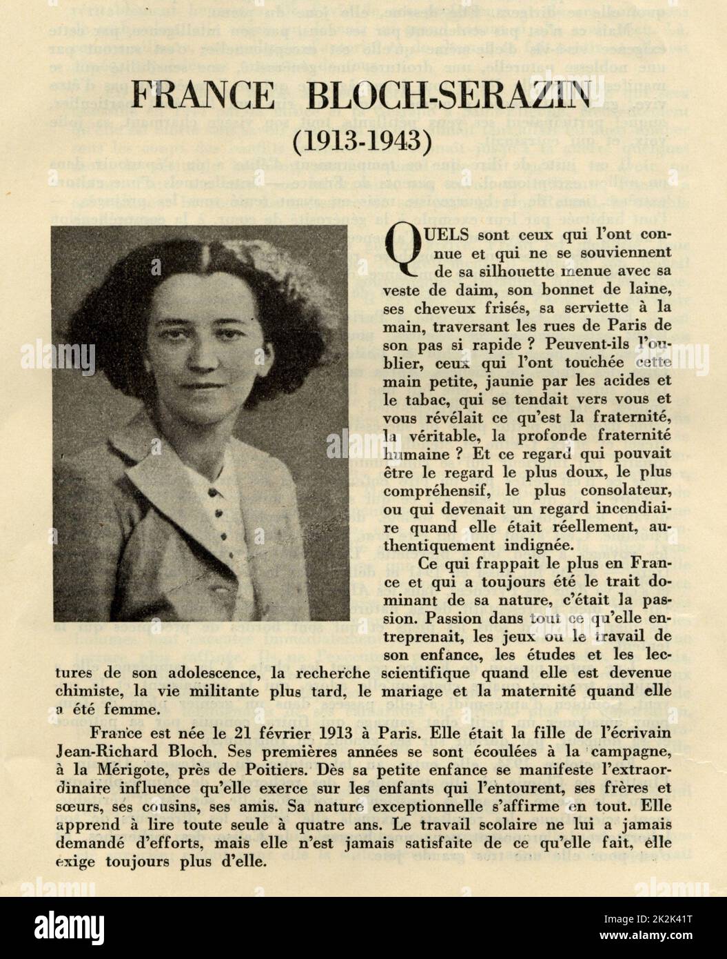 Register of the French Women's Union dedicated to heroic women who died ...