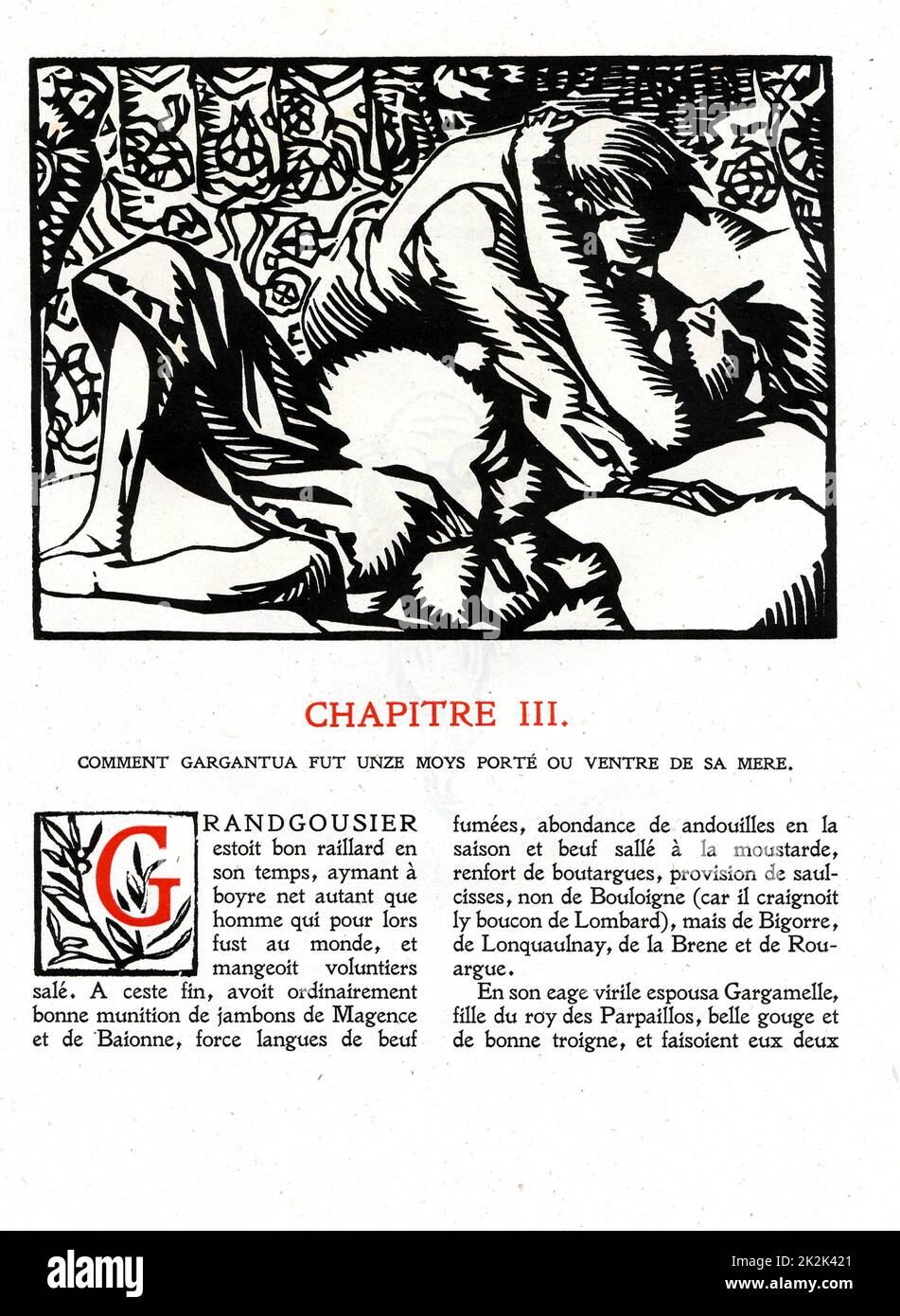 Rabelais : chapter 3 of "La vie très horrificque du Grand Gargantua ...