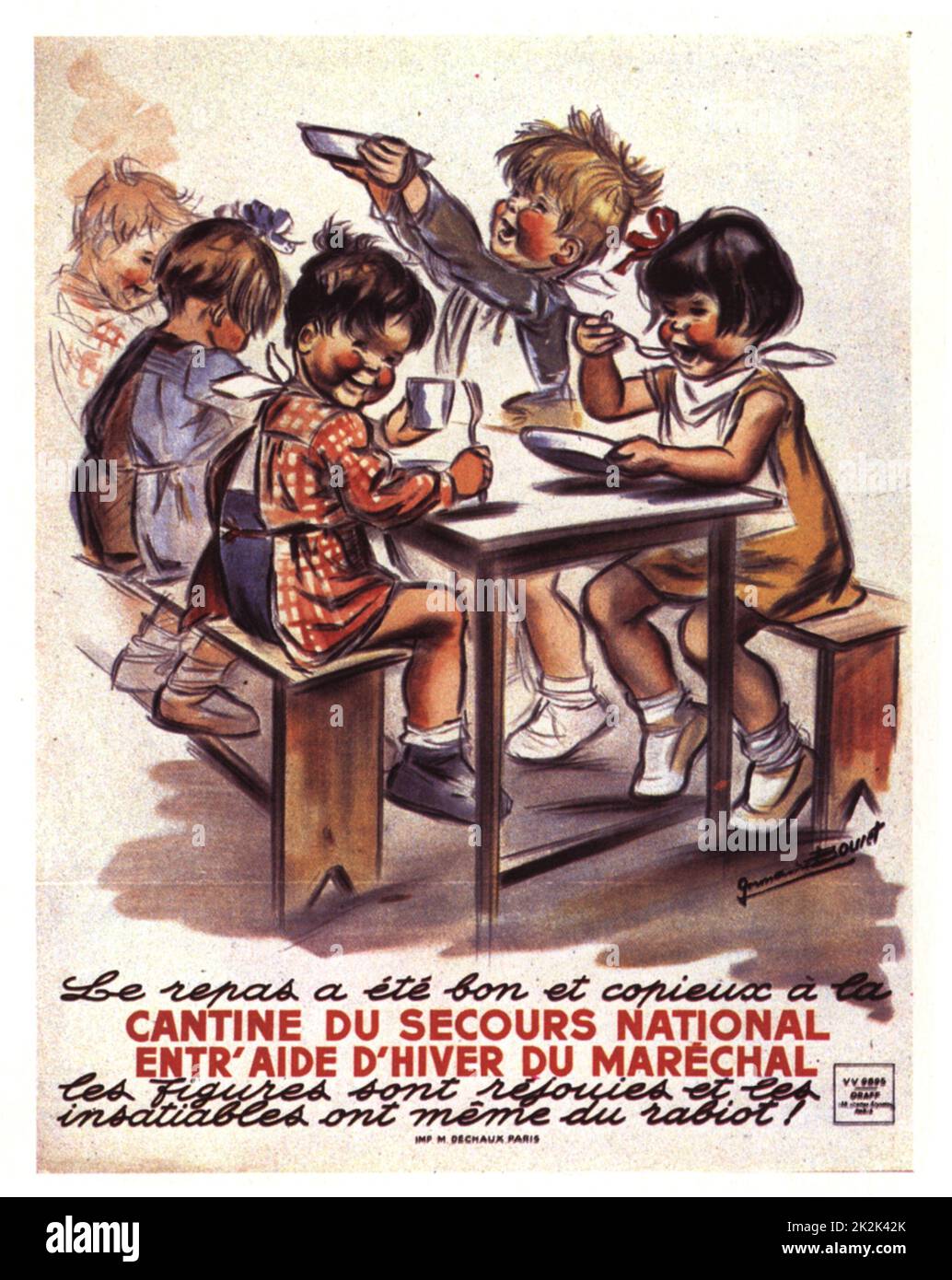 Germaine Bouret (1907-1953) French school Poster for the "Secours ...