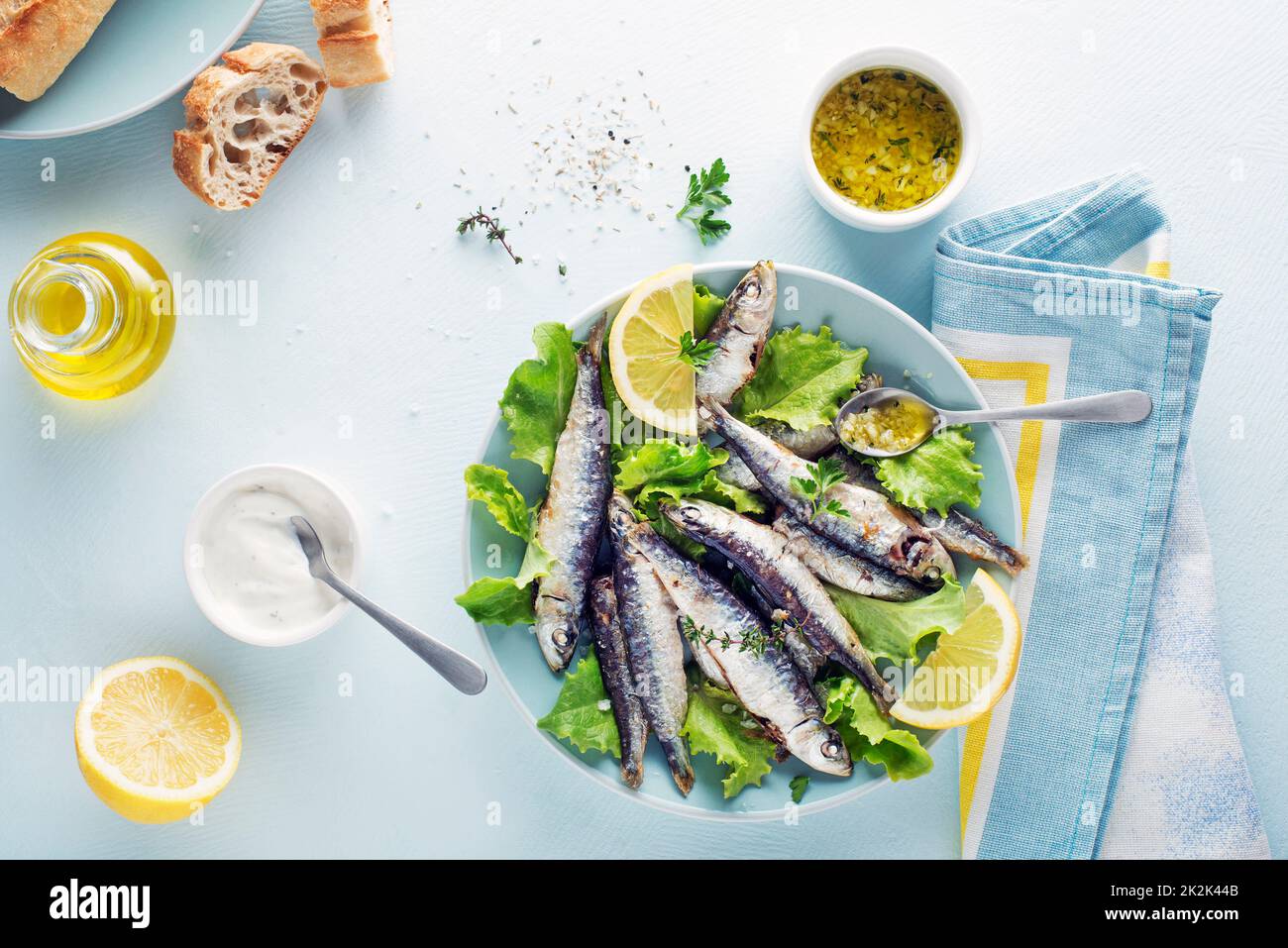 Sardines served hi-res stock photography and images - Alamy