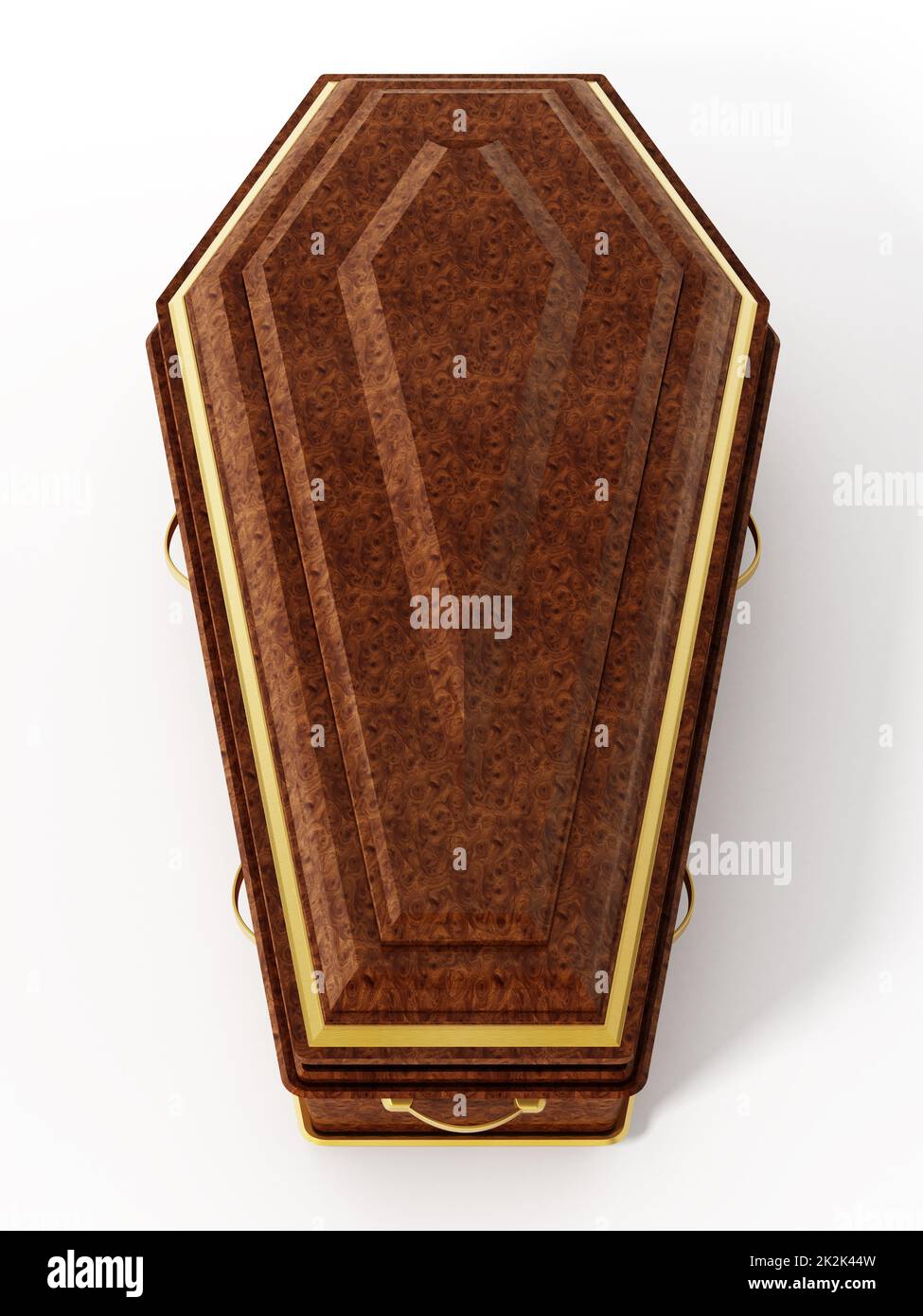 Coffin isolated on white background. 3D illustration Stock Photo - Alamy