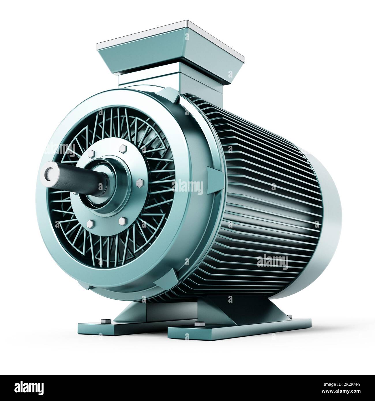 Generic electric motor isolated on white background. 3D illustration ...