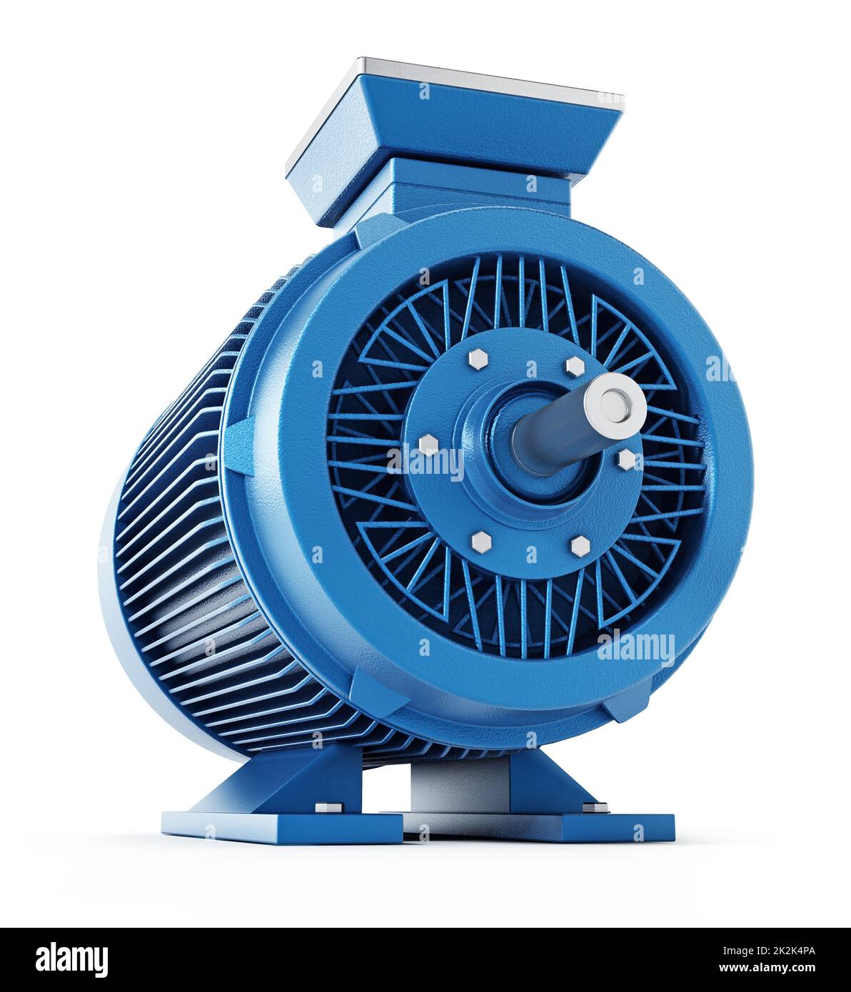 Generic electric motor isolated on white background. 3D illustration ...