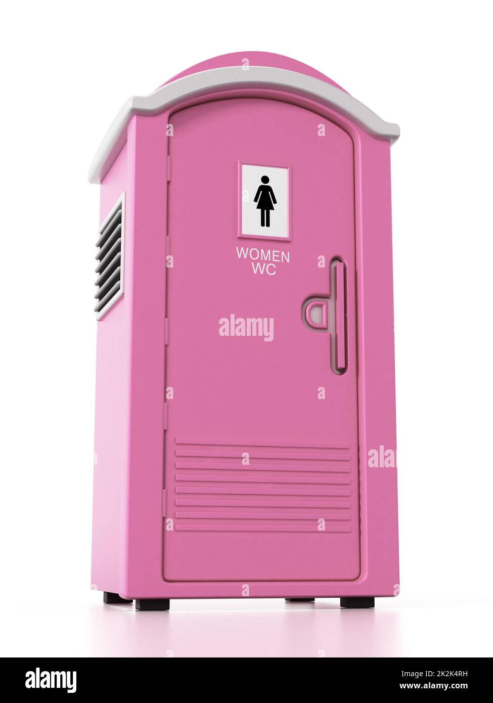 Portable pink women WC. 3D illustration Stock Photo - Alamy