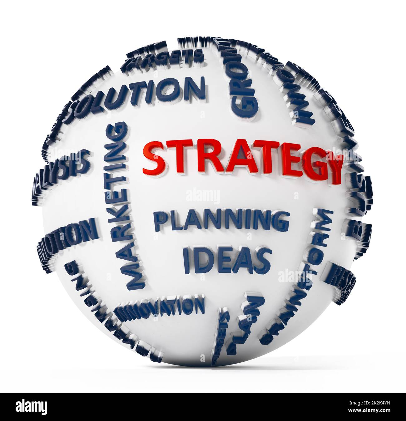 Business strategy globe on white background. 3D illustration Stock ...