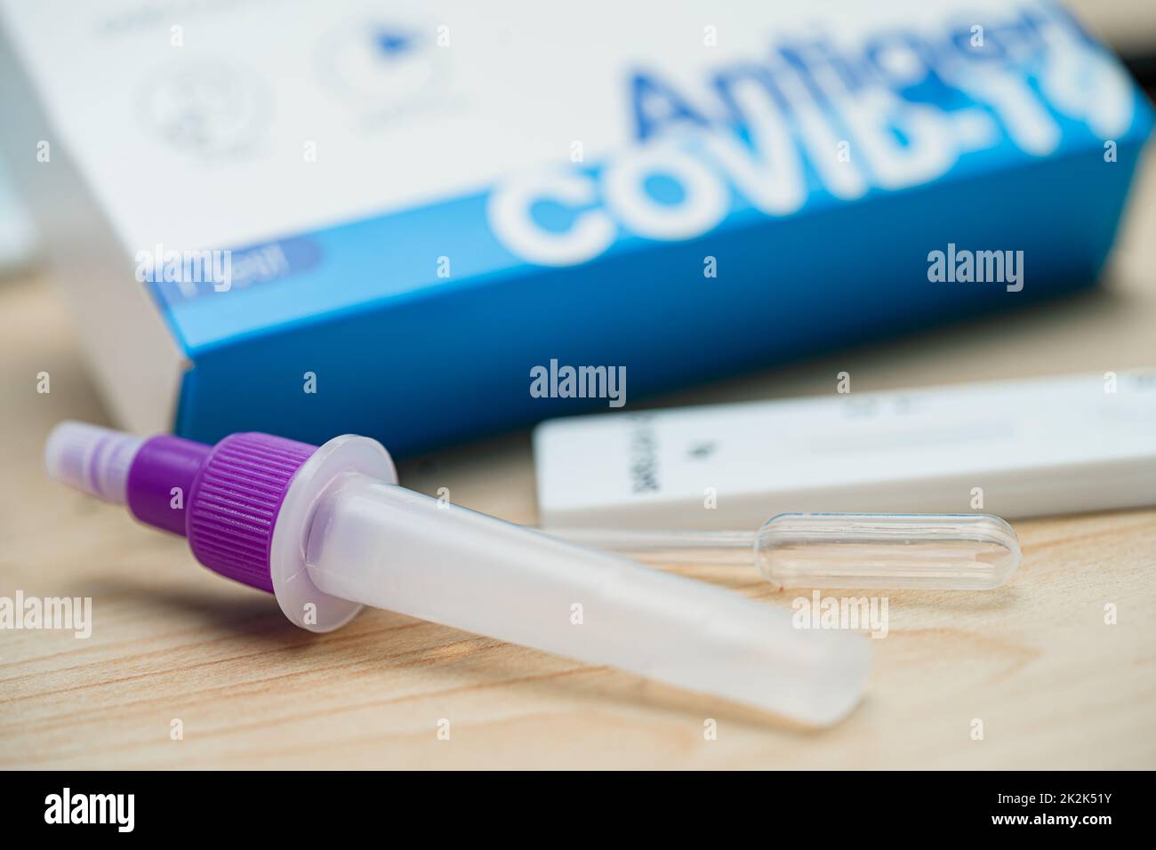 Set of Saliva Antigen Test Kit for check Covid-19 coronavirus use in ...