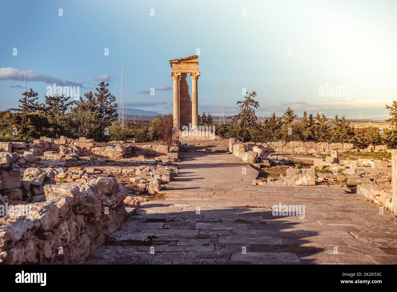 The temple of Apollo at Kourion. Limassol District, Cyprus Stock Photo ...