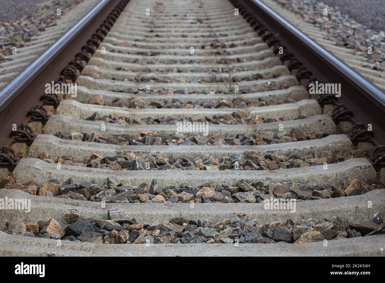 Train tracks up close hi-res stock photography and images - Alamy