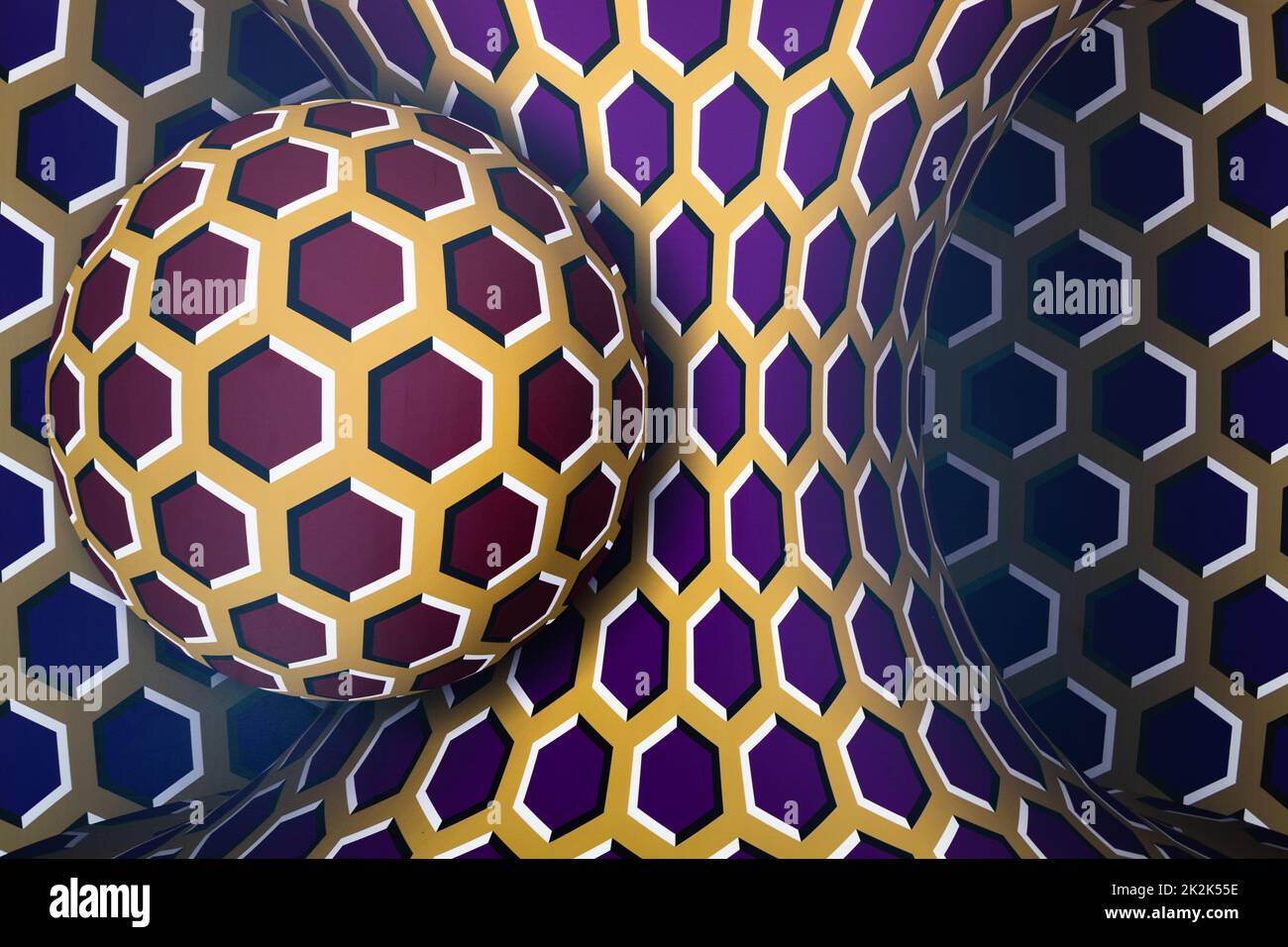 Abstract illusion background with the illusion of movement objects ...