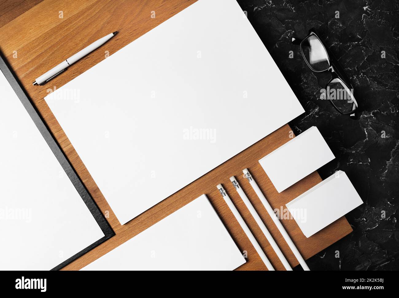 Blank stationery set Stock Photo - Alamy