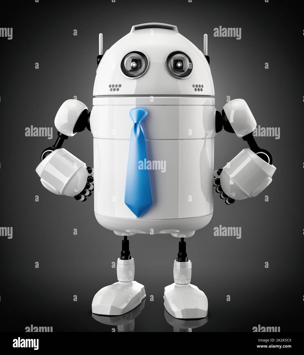 Posing business robot. Technology concept. Contains clipping path Stock ...