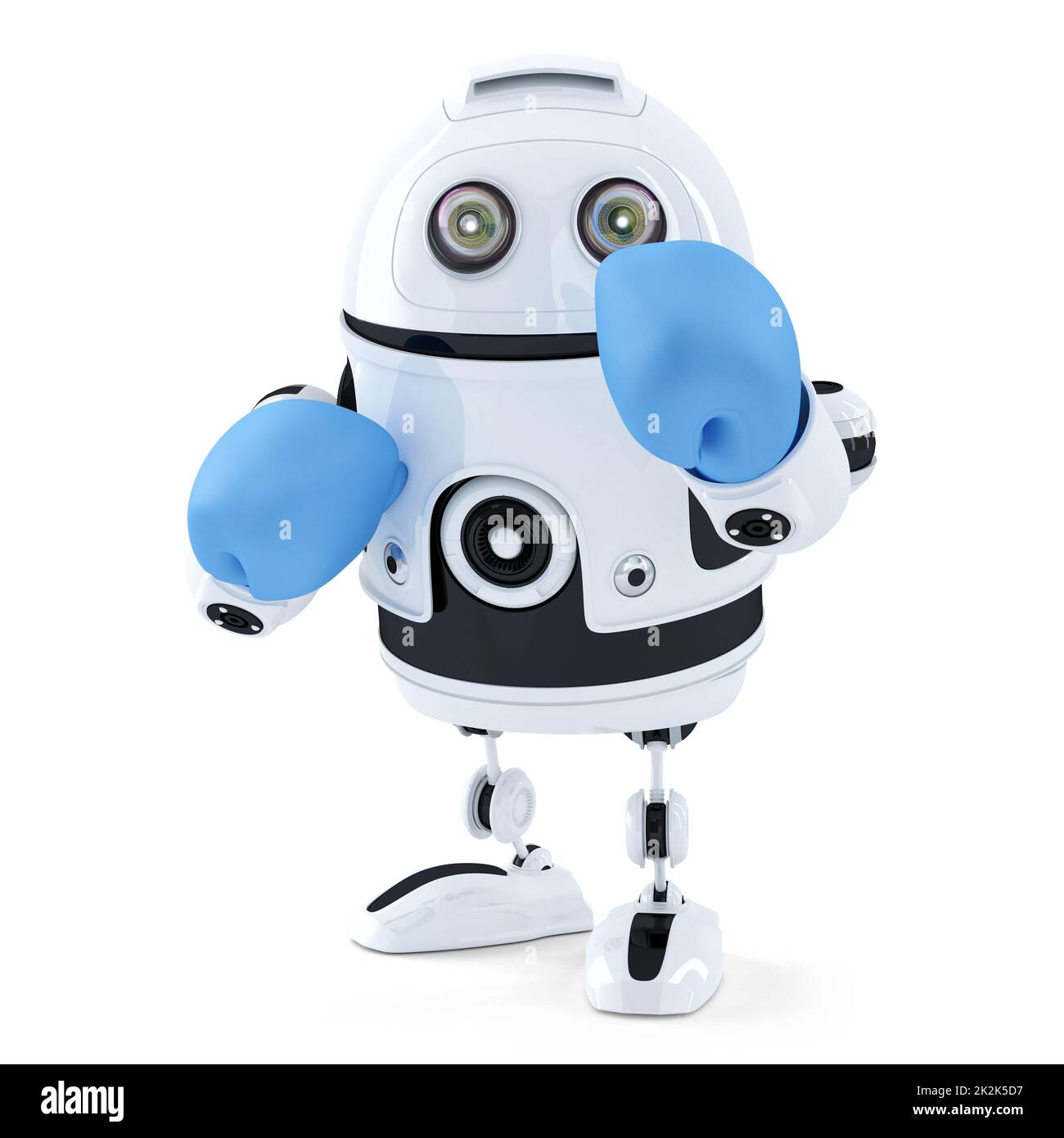 3d Robot in boxing gloves. Isolated. Contains clipping path Stock Photo ...
