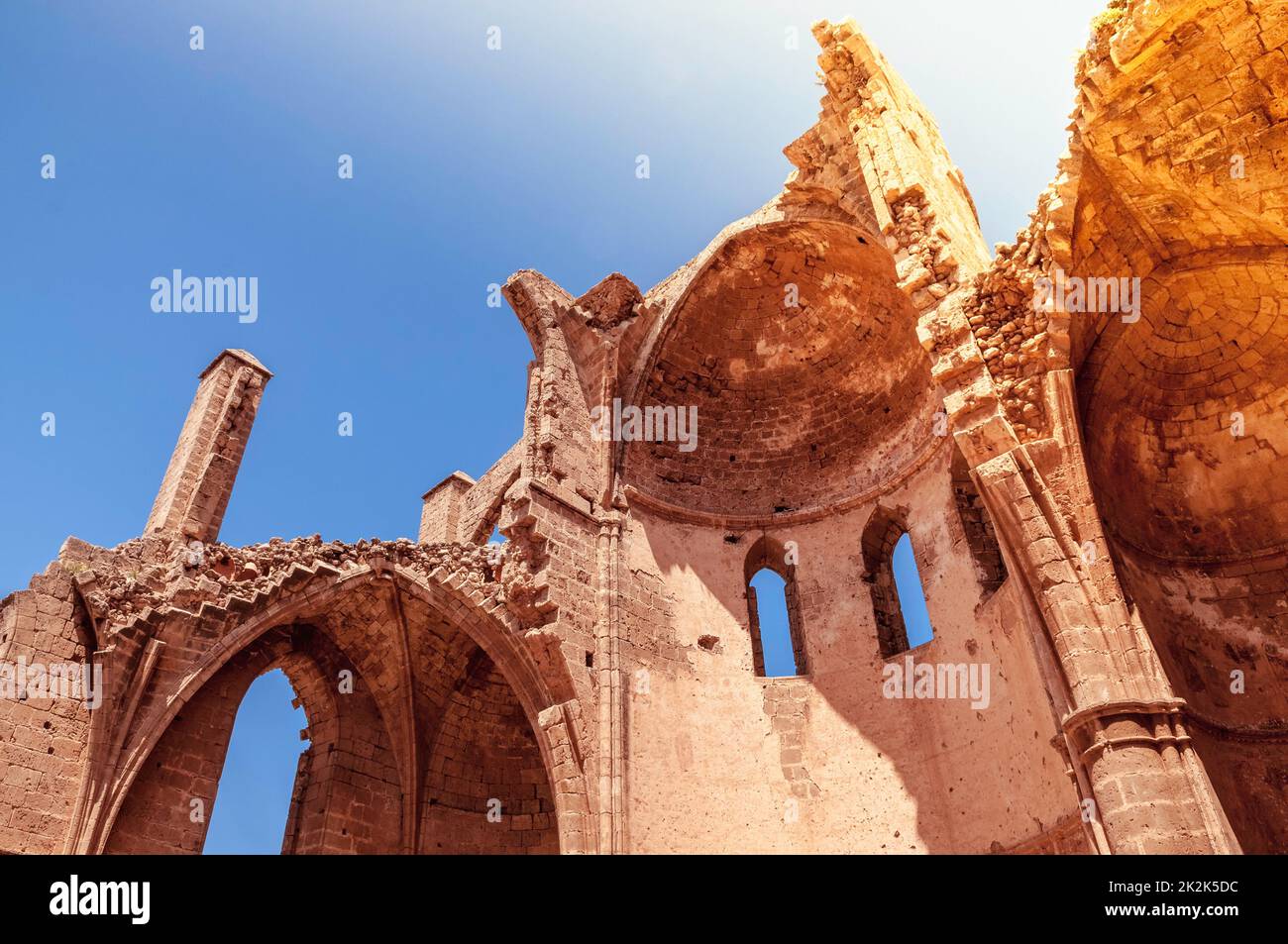 Ruins of St. George of the Greeks Medieval orthodox Church. Famagusta ...