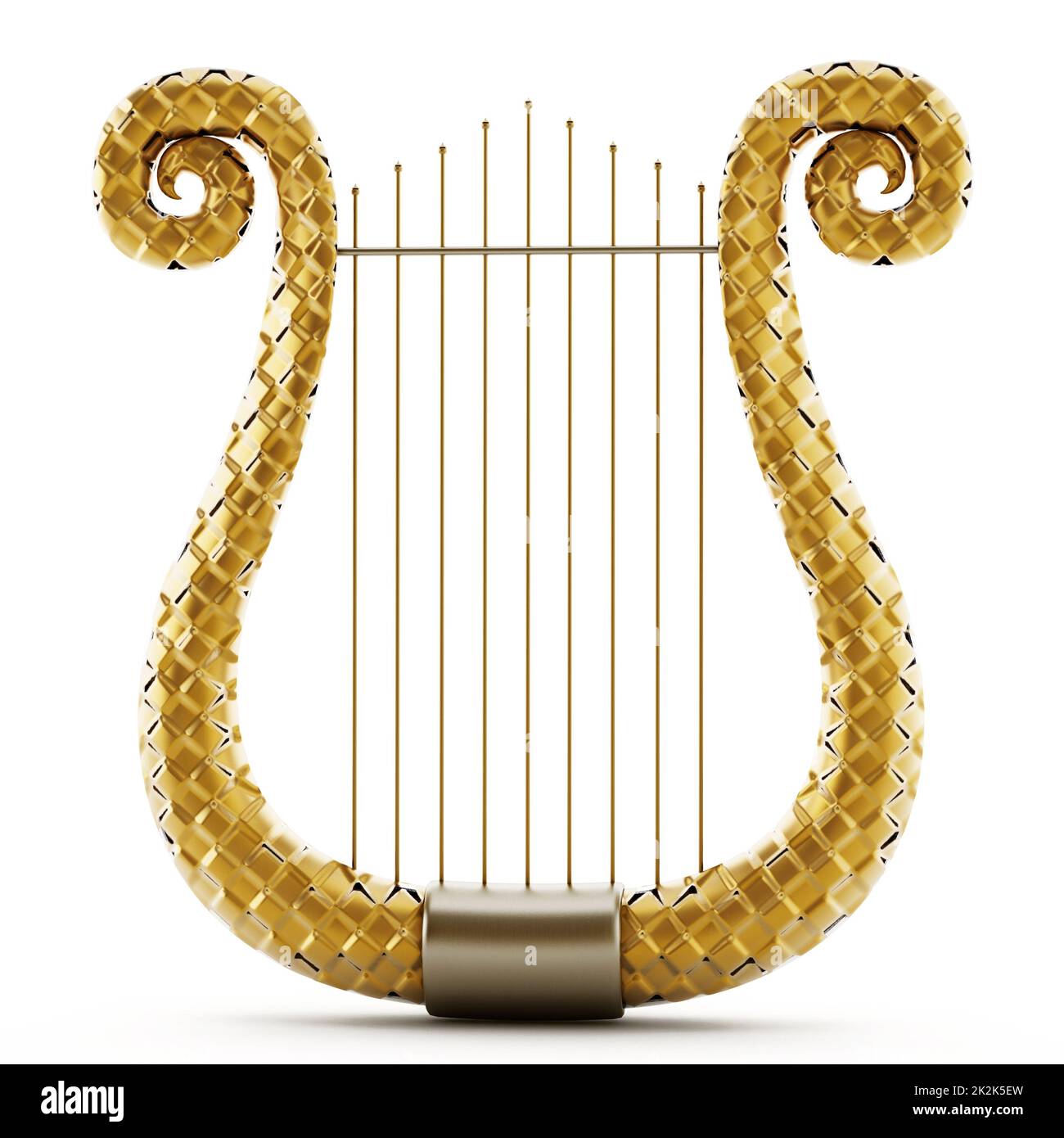 Harp isolated on white background. 3D illustration Stock Photo - Alamy