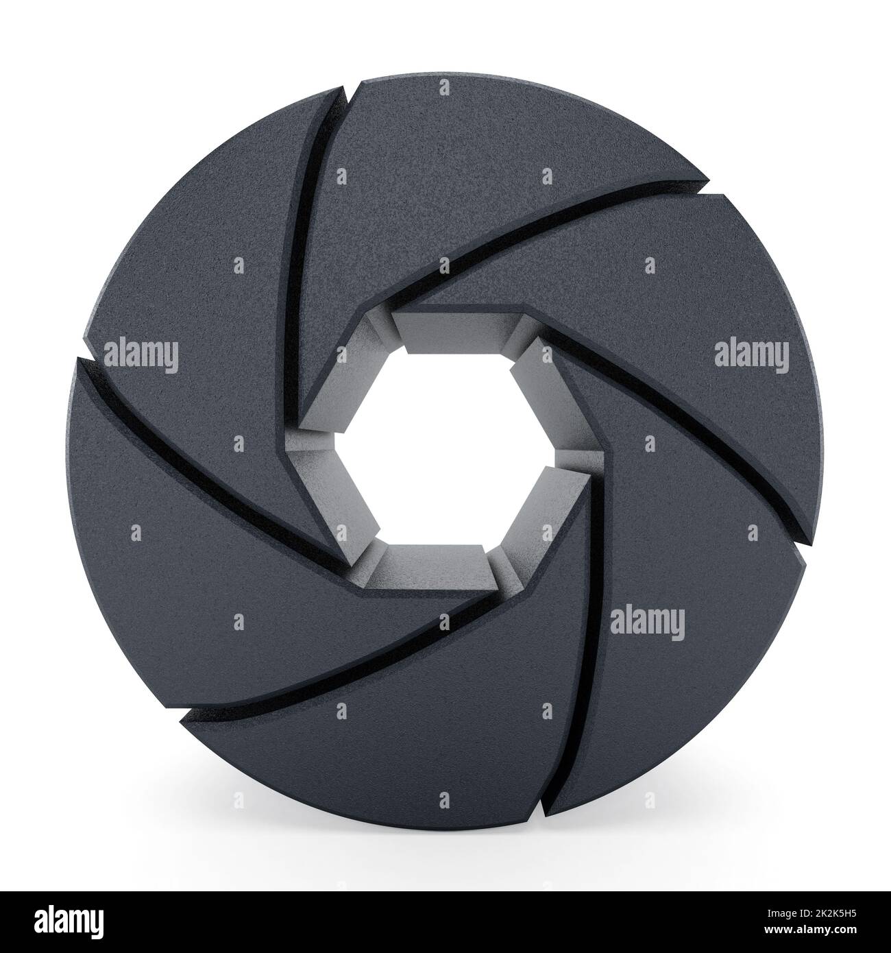 Shutter symbol isolated on white background. 3D illustration Stock ...