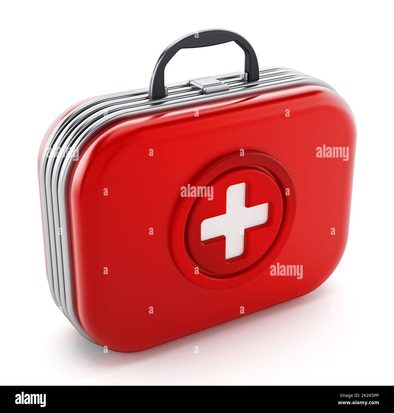 First aid kit isolated on white background. 3D illustration Stock Photo ...