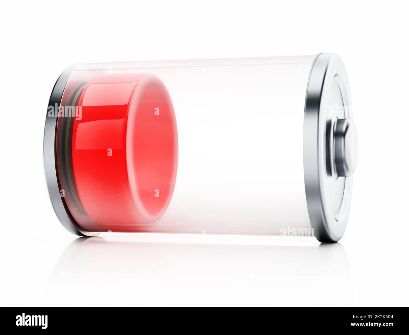 Illustration showing low battery levels. 3D illustration Stock Photo ...