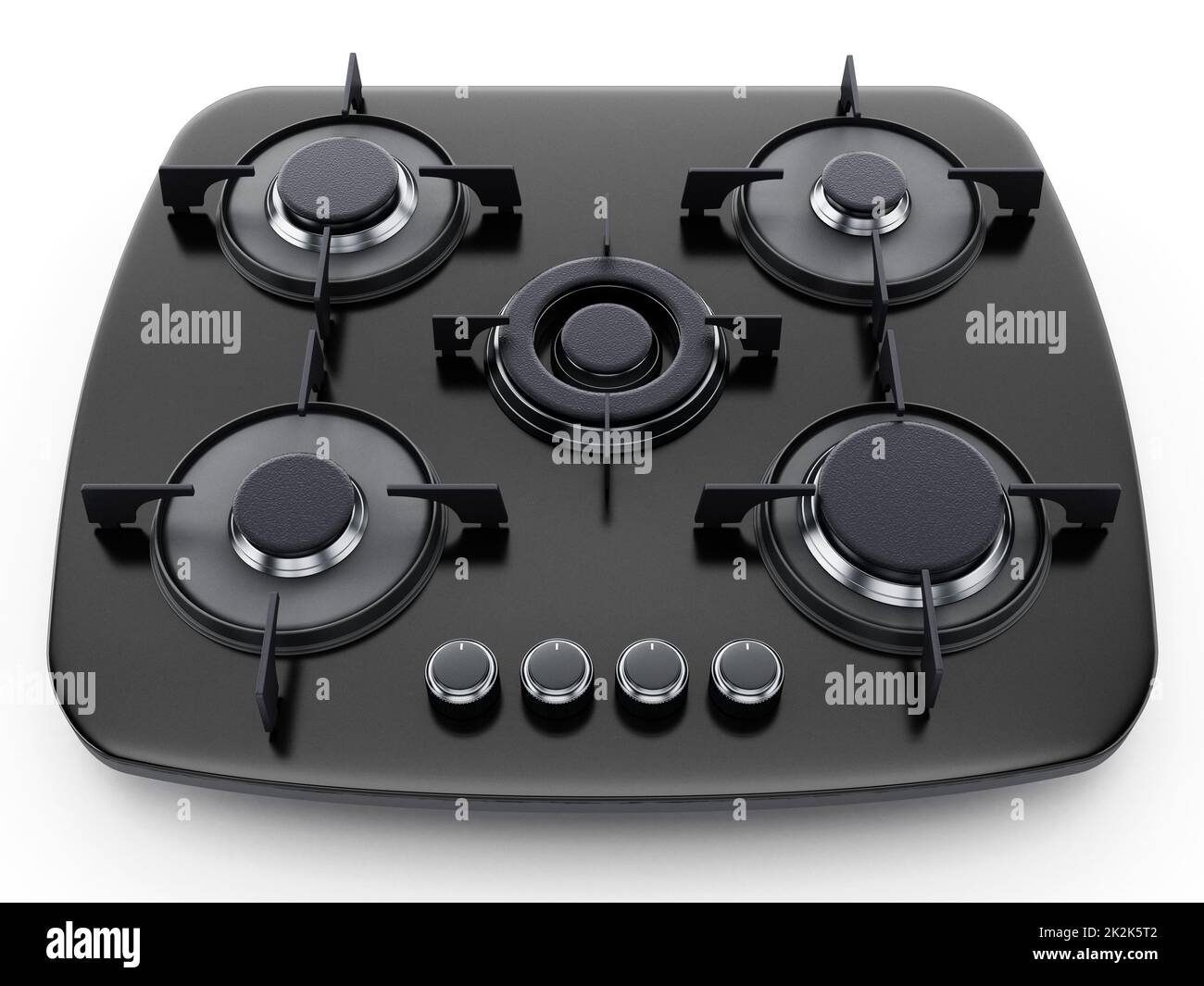 Modern stove isolated on white background. 3D illustration Stock Photo ...