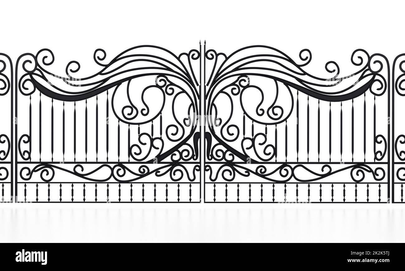 Wrought iron gate hi-res stock photography and images - Alamy
