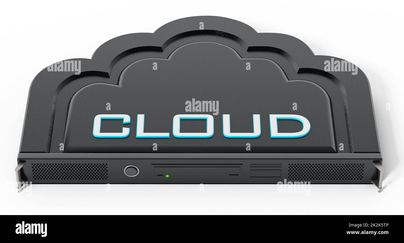 Cloud shaped network server rack. 3D illustration Stock Photo - Alamy
