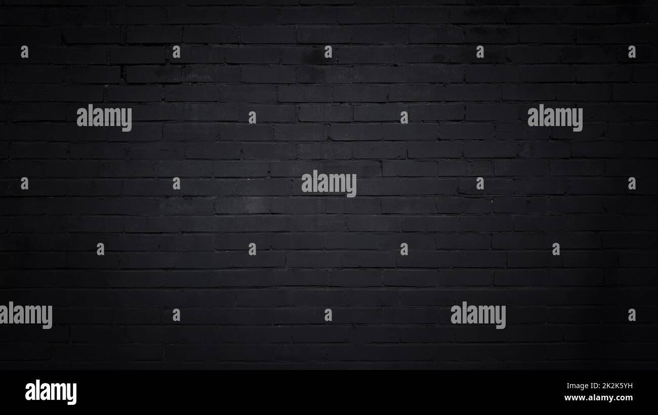 Black brick wall texture Stock Photo - Alamy