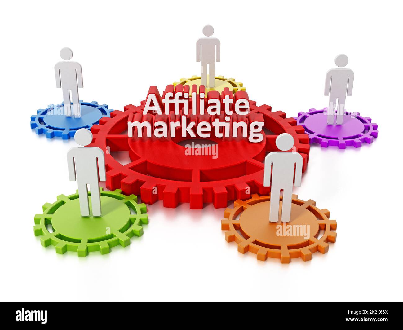 Connected working Cut Out Stock Images & Pictures - Alamy