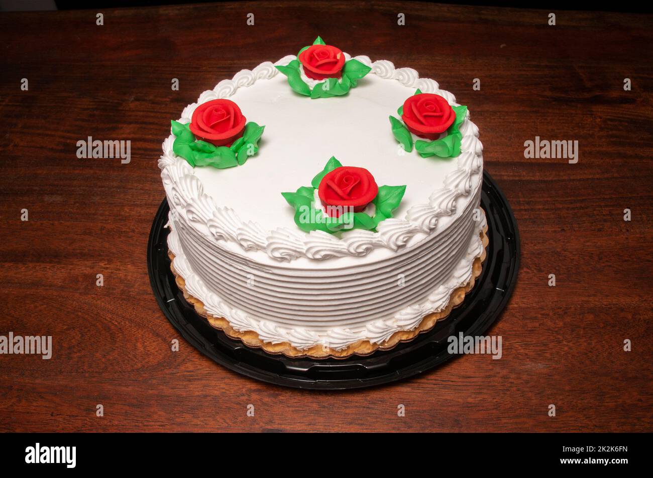 Three Layer Cake Stock Photo - Alamy