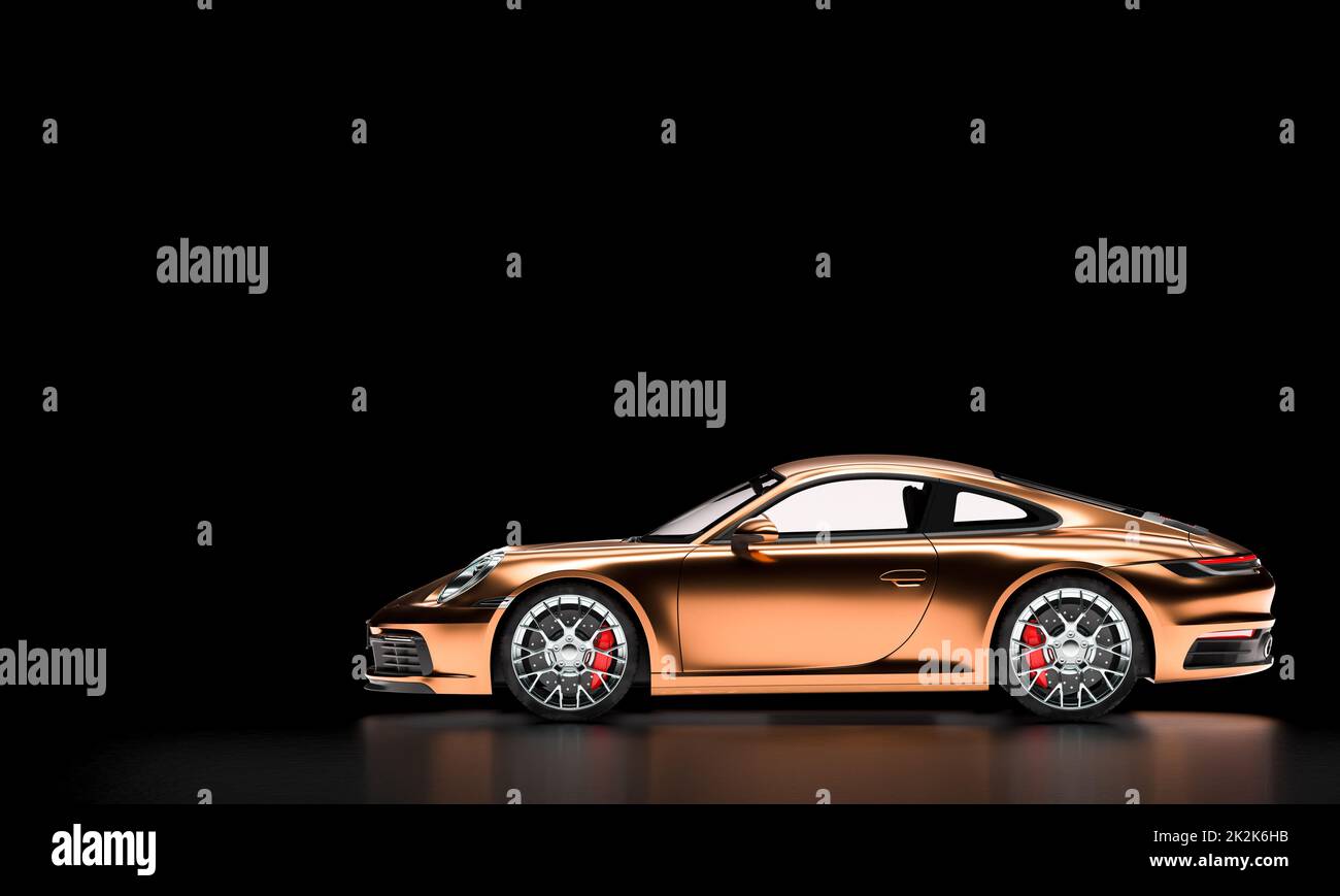 copper colored luxury sports car Stock Photo - Alamy