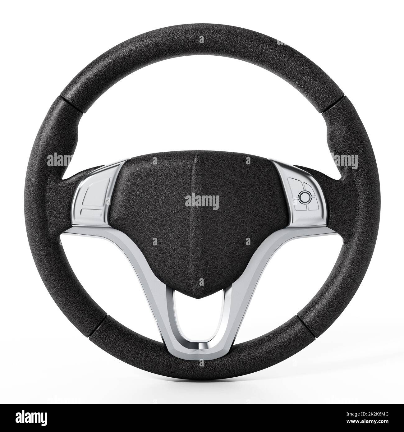Steering wheel isolated on white background. 3D illustration Stock ...