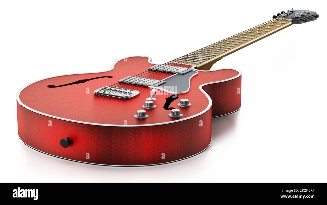 Red and white guitar hi-res stock photography and images - Alamy