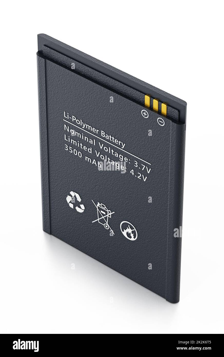 Spare smartphone lithium ion battery. 3D illustration Stock Photo - Alamy