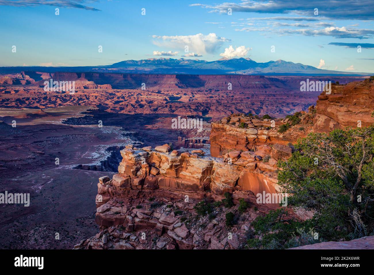 The La Sal Mountiains, Gooseberry Canyon and the White Rim from the ...