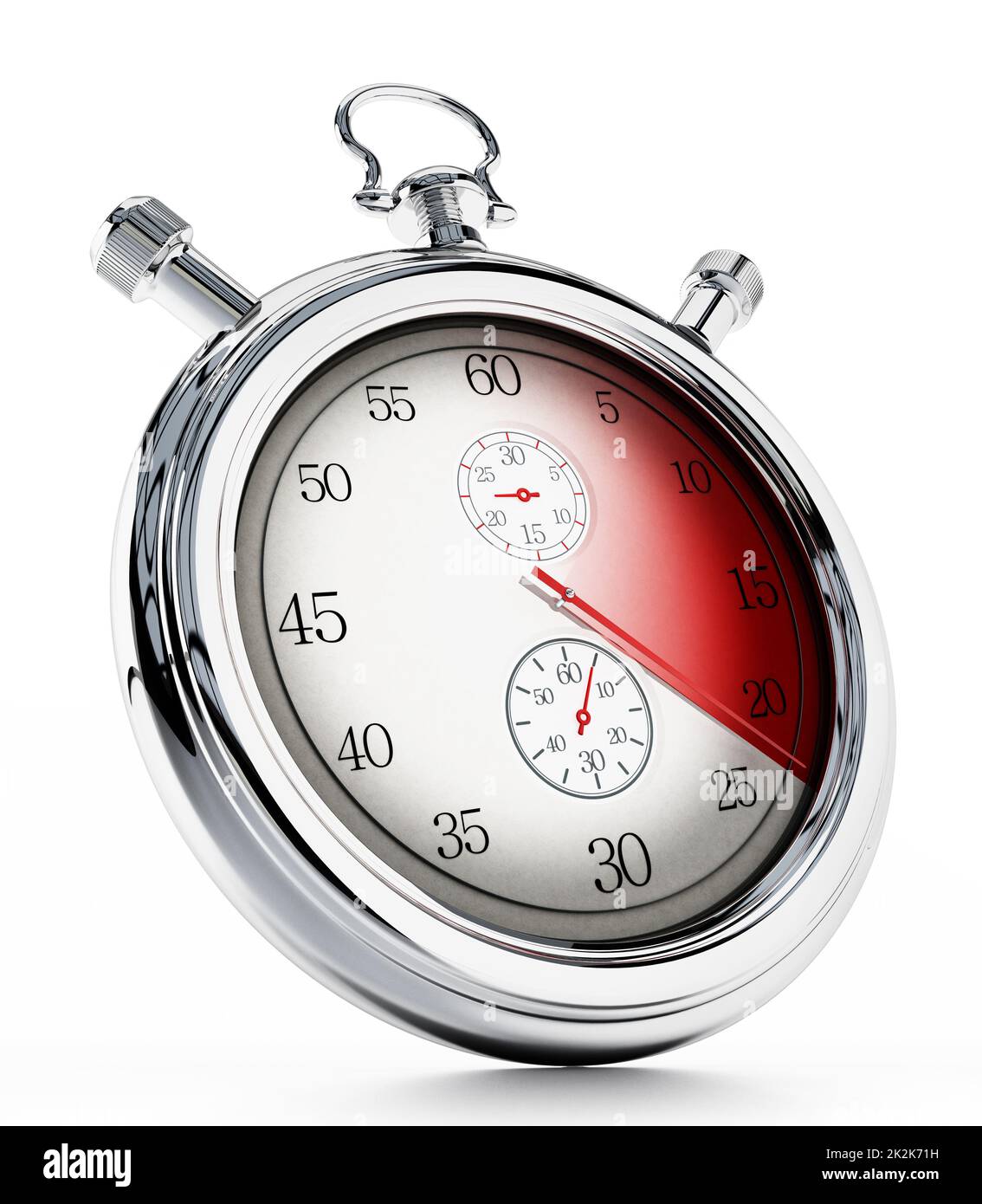 Fictitious analogue chronometer isolated on white background. 3D ...