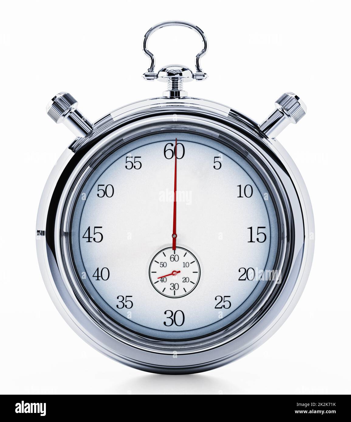 Fictitious analogue chronometer isolated on white background. 3D ...