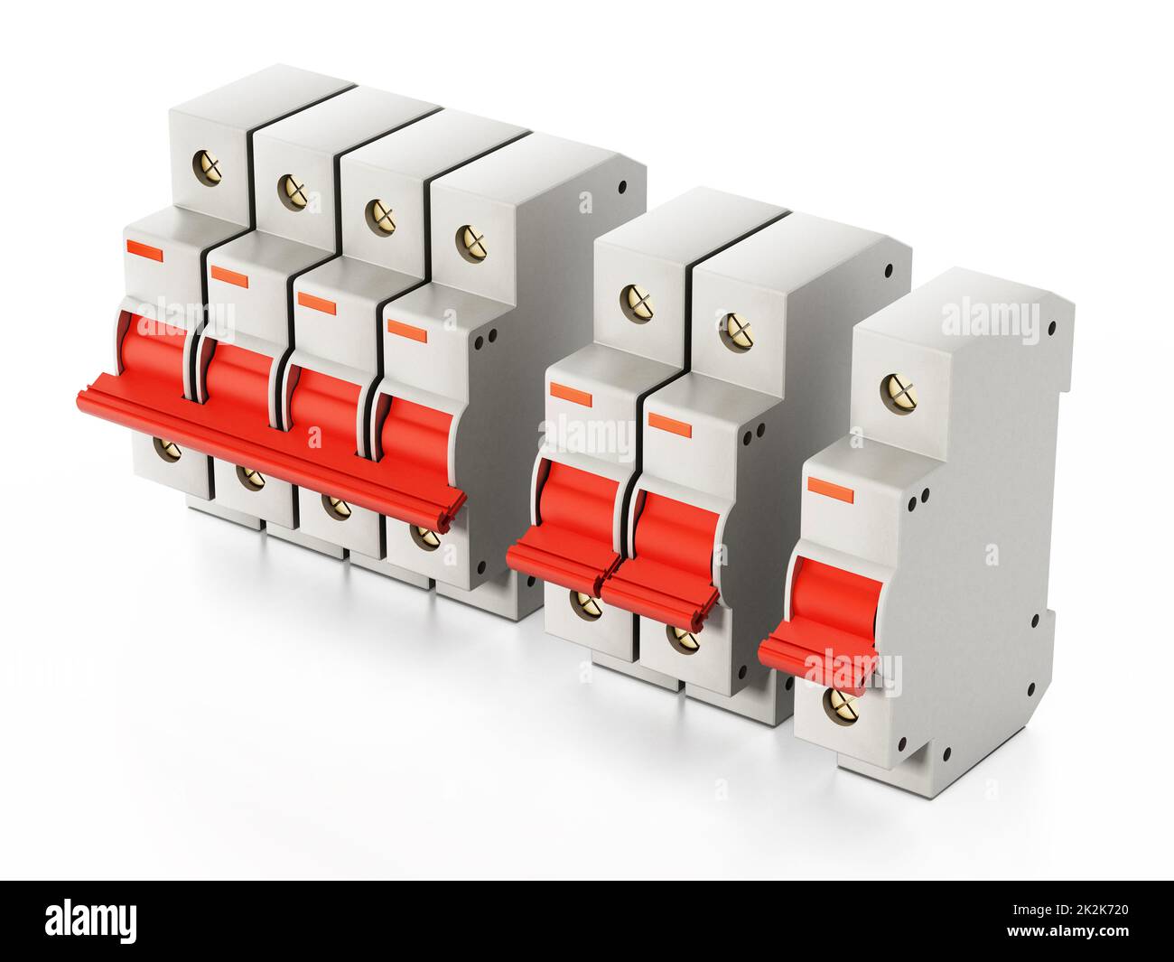Fuse box isolated on white background. 3D illustration Stock Photo - Alamy