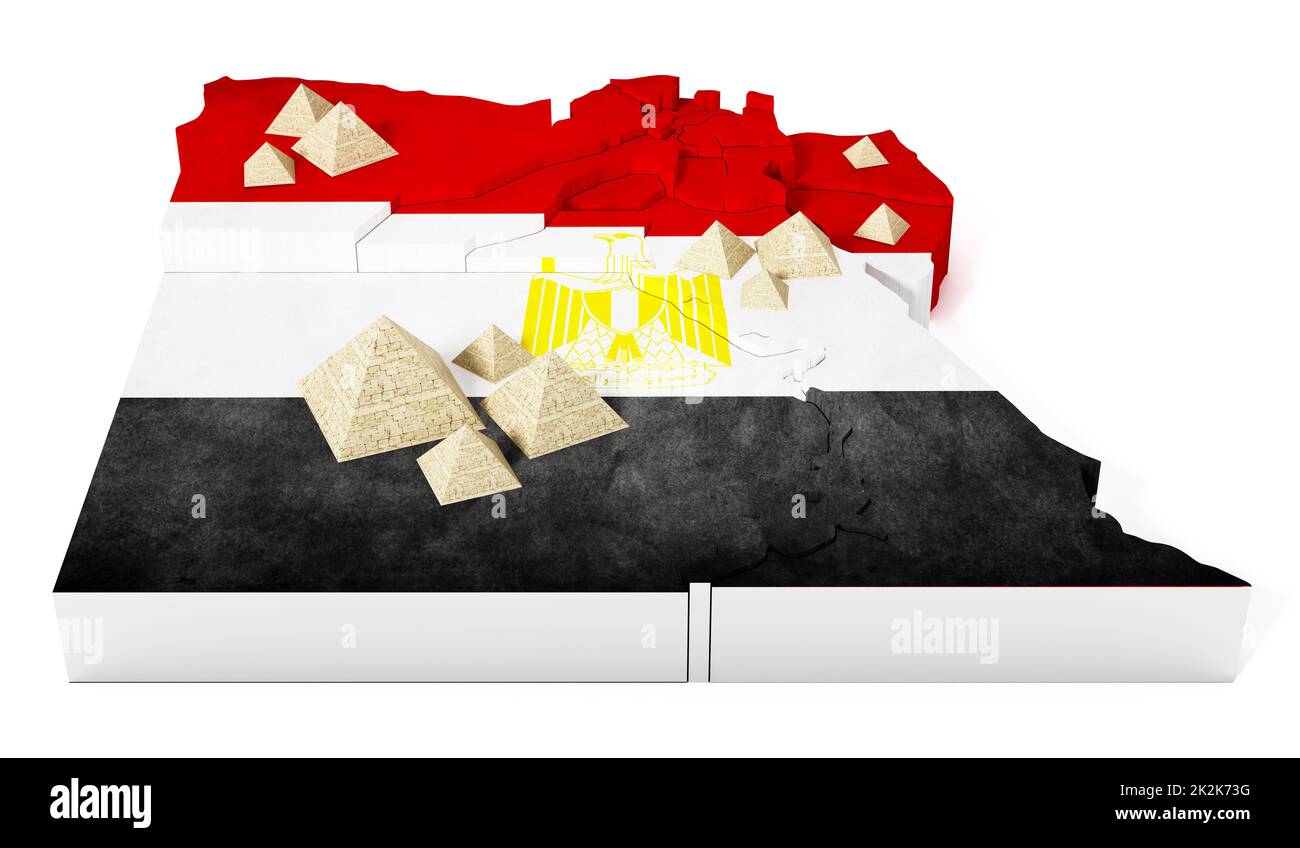 Egyptian map old Cut Out Stock Images & Pictures - Alamy