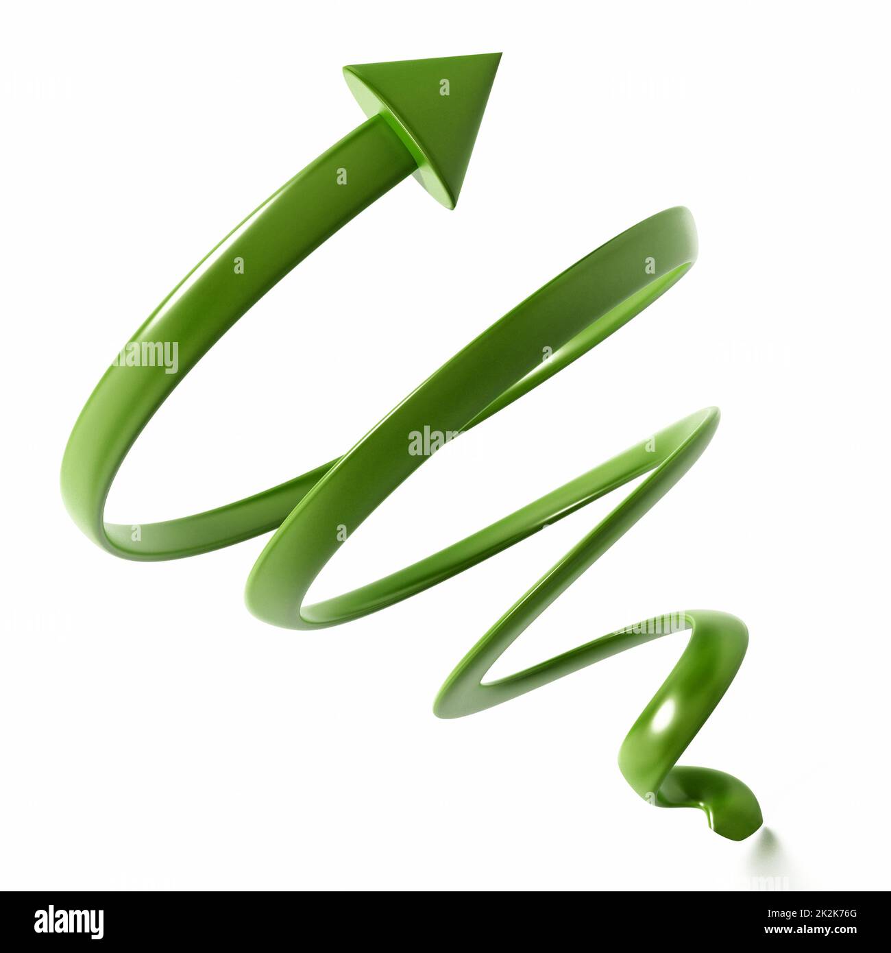 Helix shaped arrow sign isolated on white background. 3D illustration ...