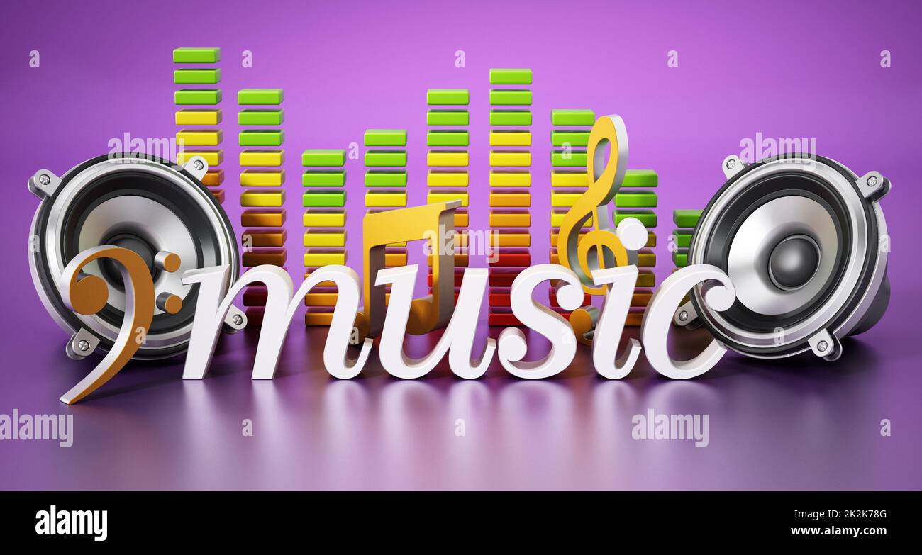 Speaker and music notes hi-res stock photography and images - Alamy