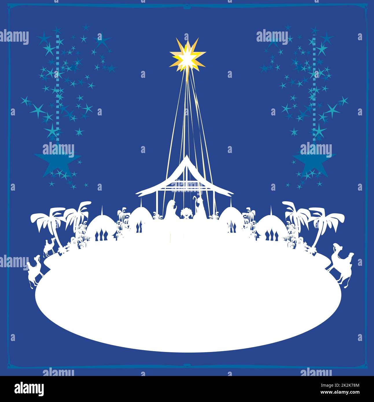 Birth of Jesus in Bethlehem - abstract card Stock Photo - Alamy