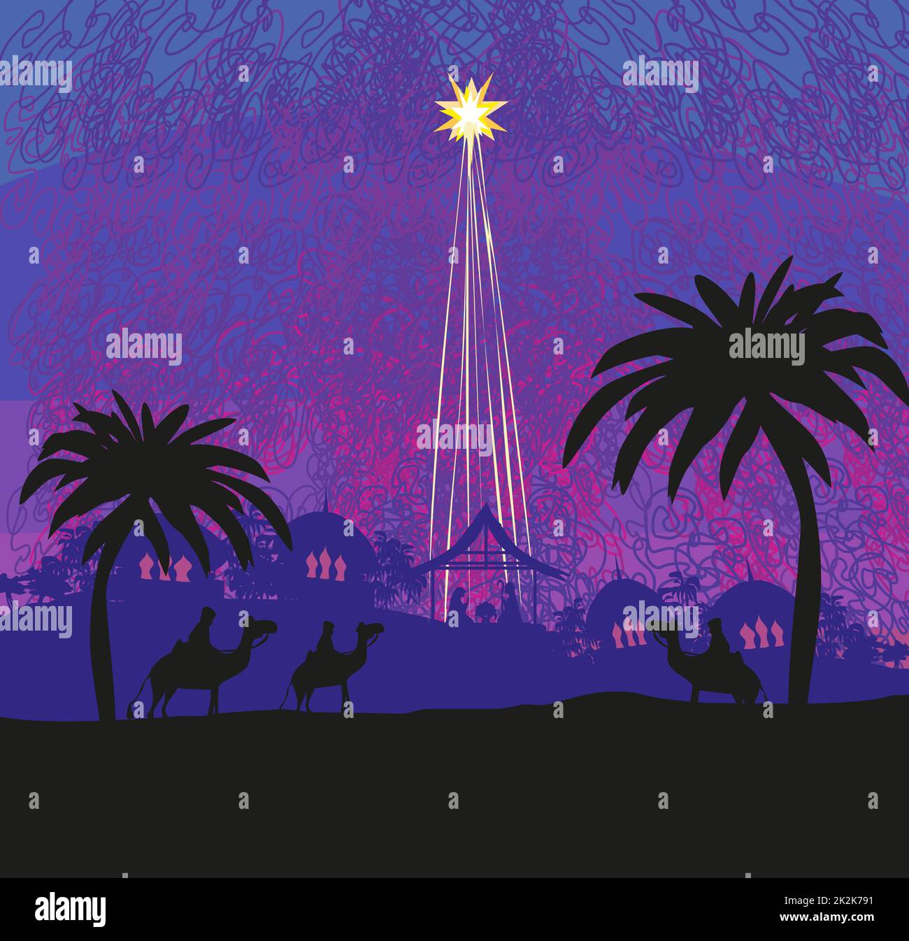 Biblical scene - birth of Jesus in Bethlehem Stock Photo - Alamy