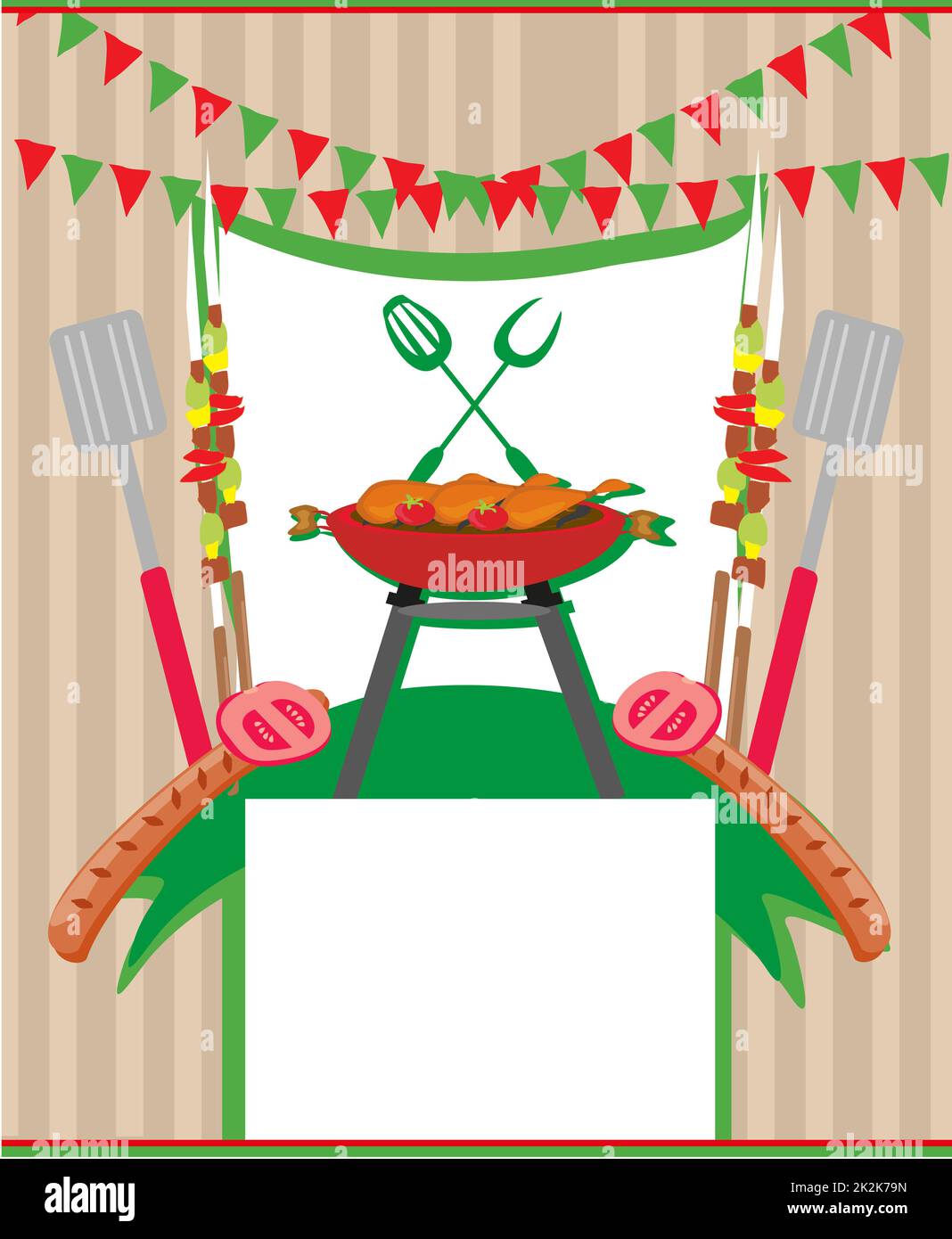 Barbecue Party menu card Invitation Stock Photo - Alamy