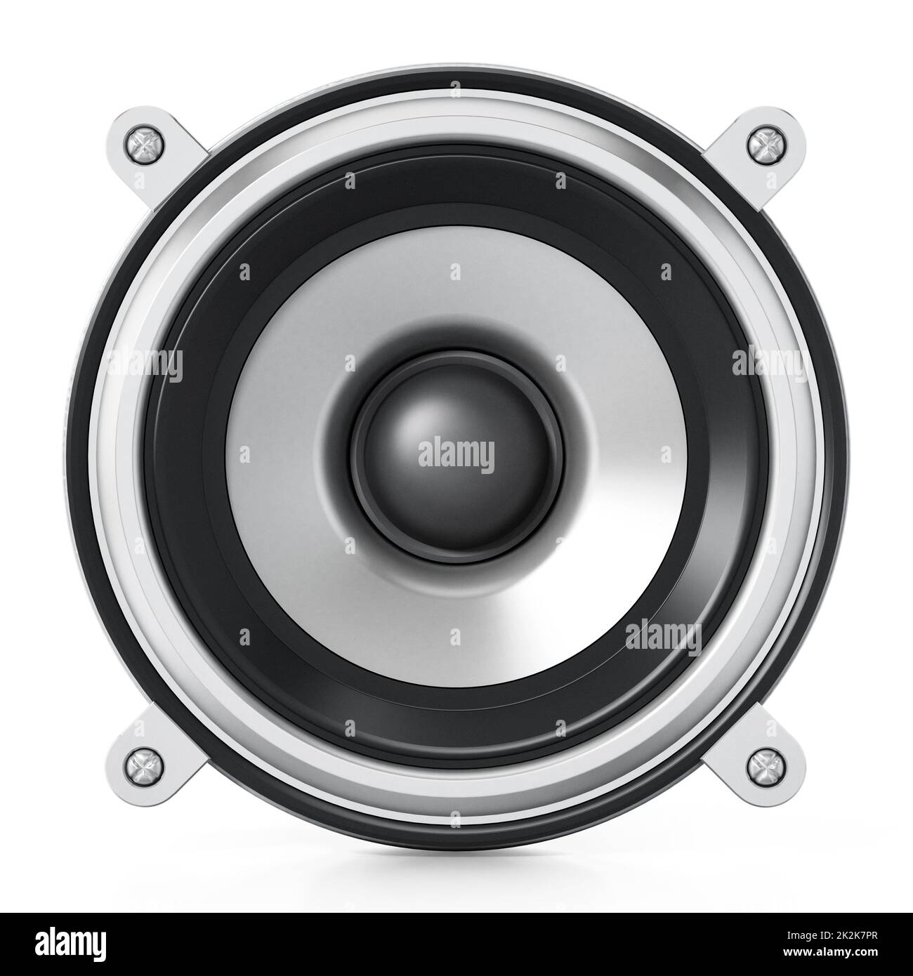 Generic audio speaker isolated on white background. 3D illustration ...