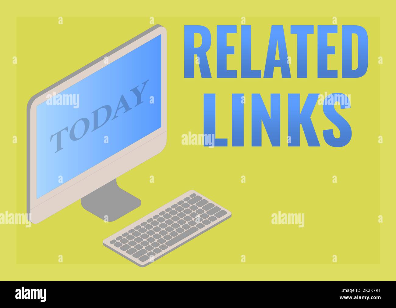 Conceptual caption Related Links. Business overview Website inside a ...