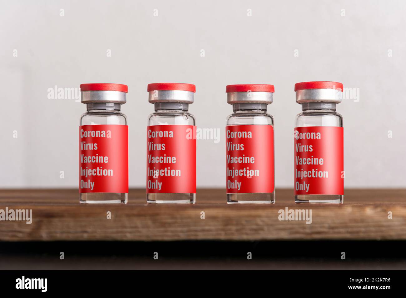 Rows of medical vials for injection isolated on gray background mock-up ...