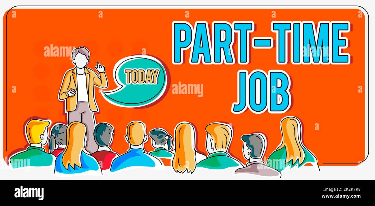 Text showing inspiration Part Time Job. Word Written on Weekender ...