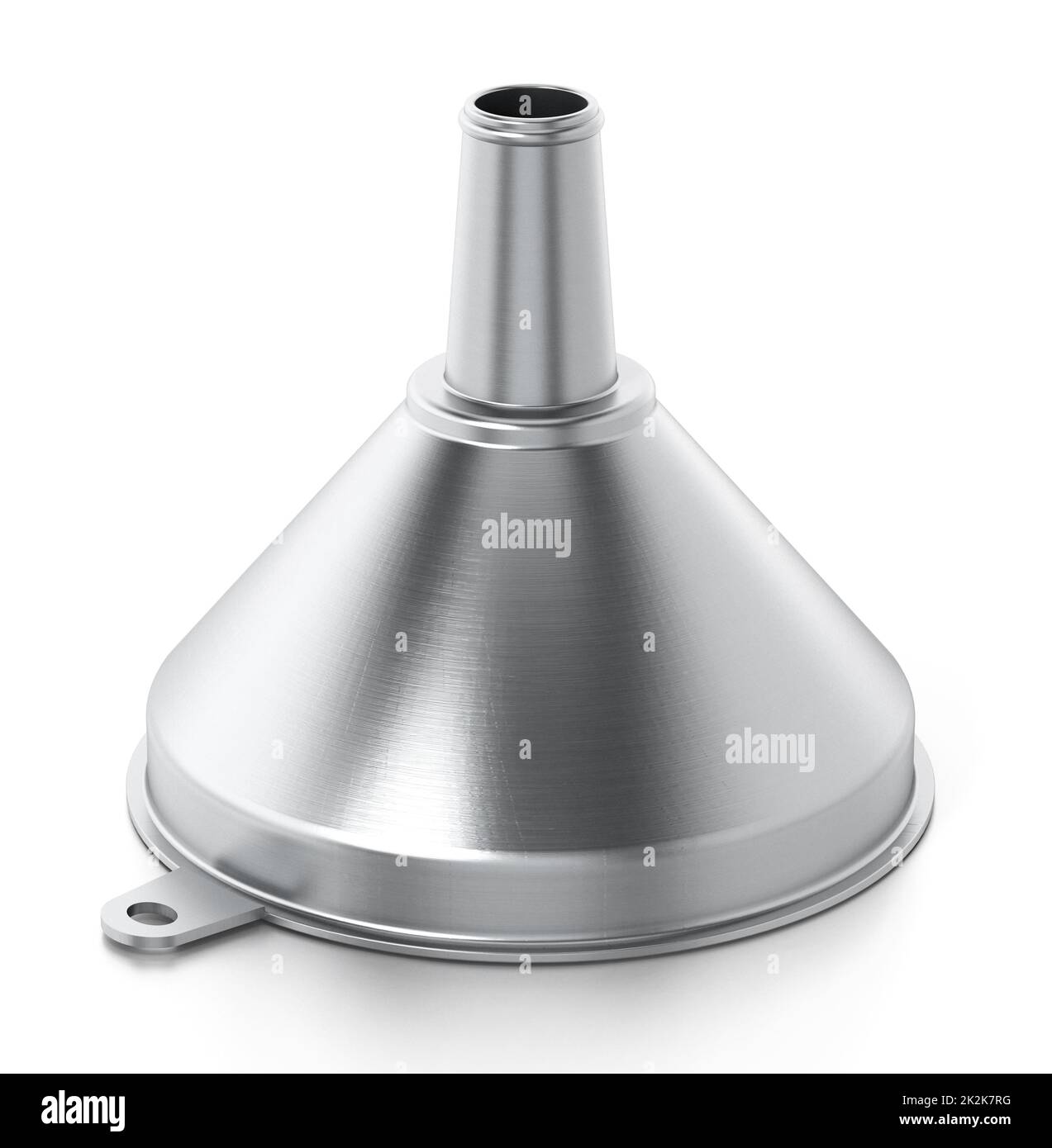 Metal funnel isolated on white background. 3D illustration Stock Photo ...