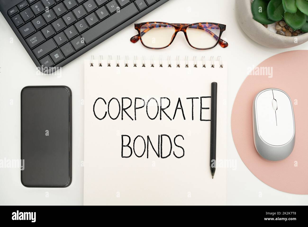 Hand writing sign Corporate Bonds. Internet Concept corporation to ...