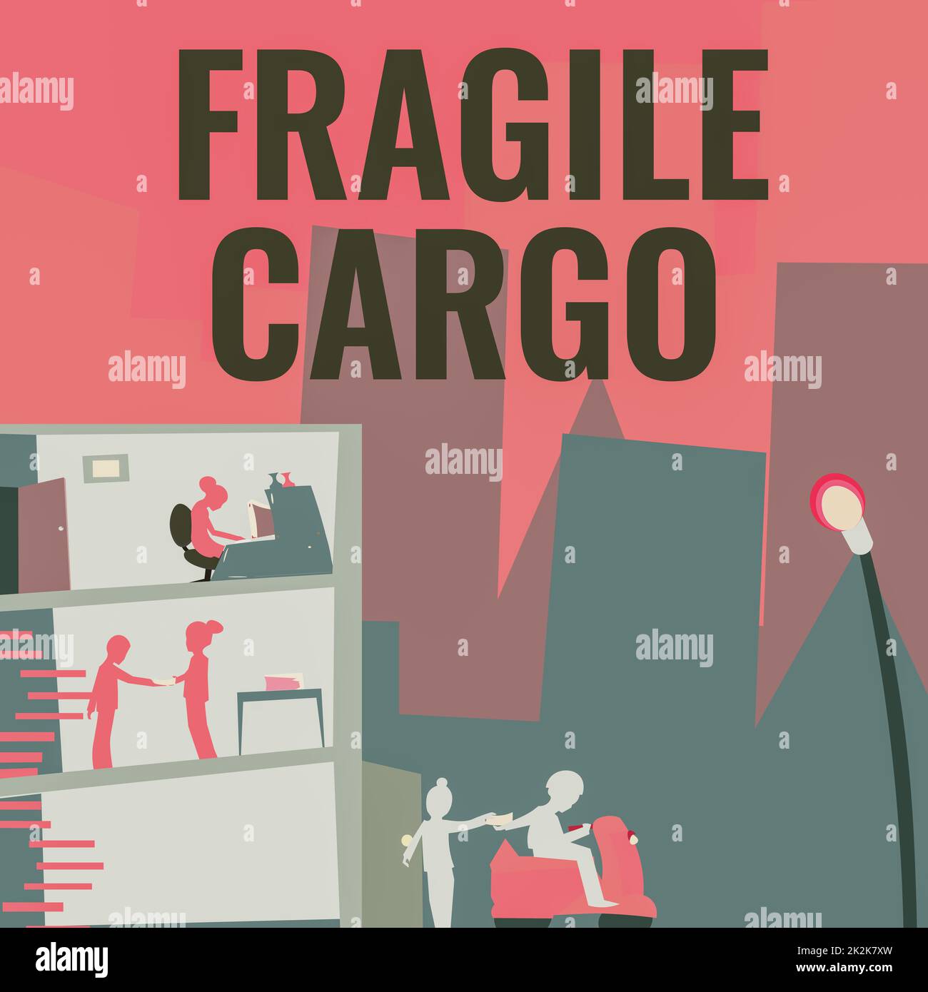 Conceptual display Fragile Cargo. Business concept Breakable Handle ...