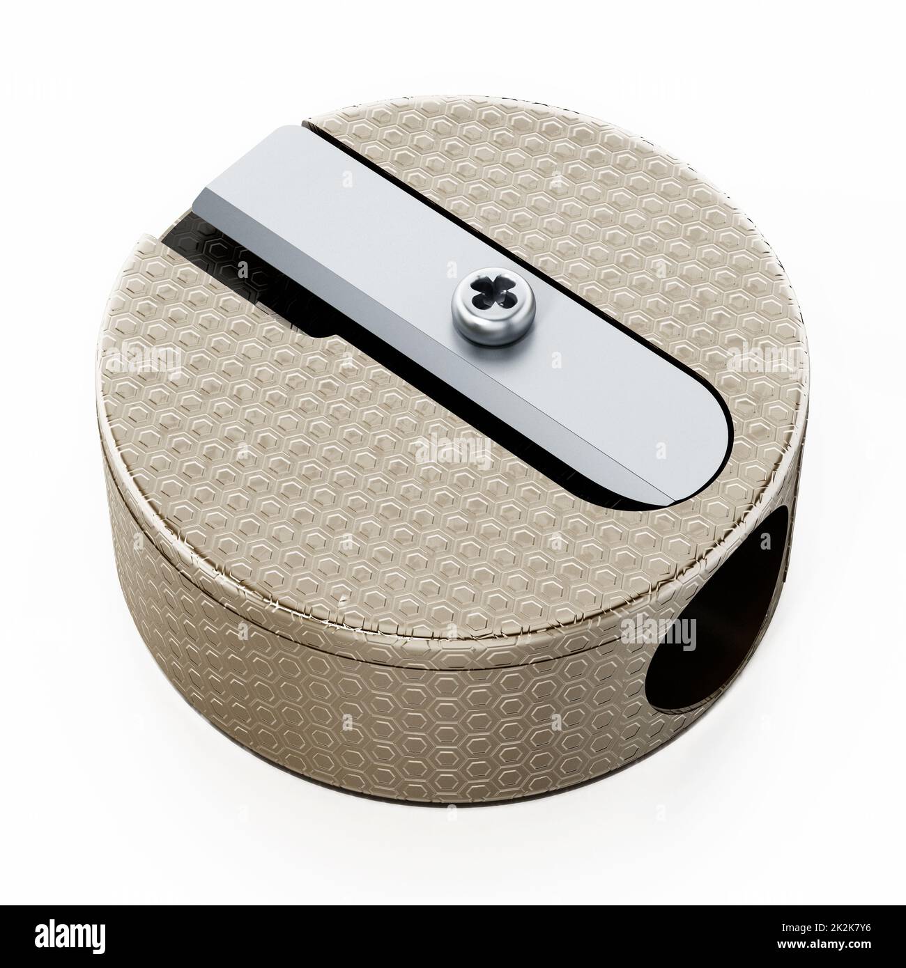 Pencil sharpener isolated on white background. 3D illustration Stock ...